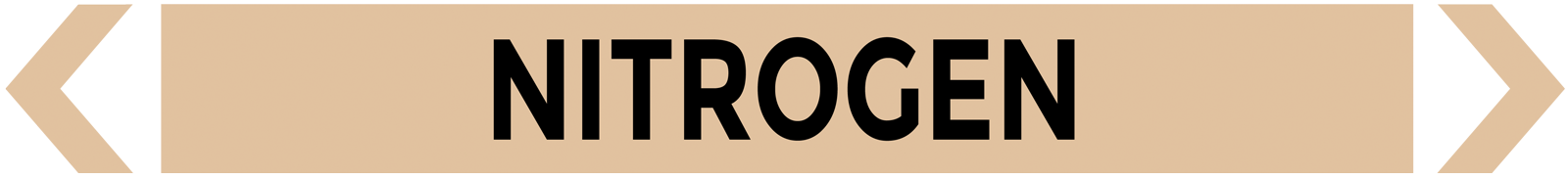 Pipe Marker Label for Nitrogen | Blue Mountain Co Plumbing