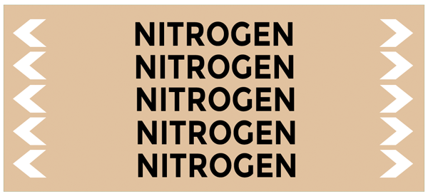 Pipe Marker Label for Nitrogen | Blue Mountain Co Plumbing